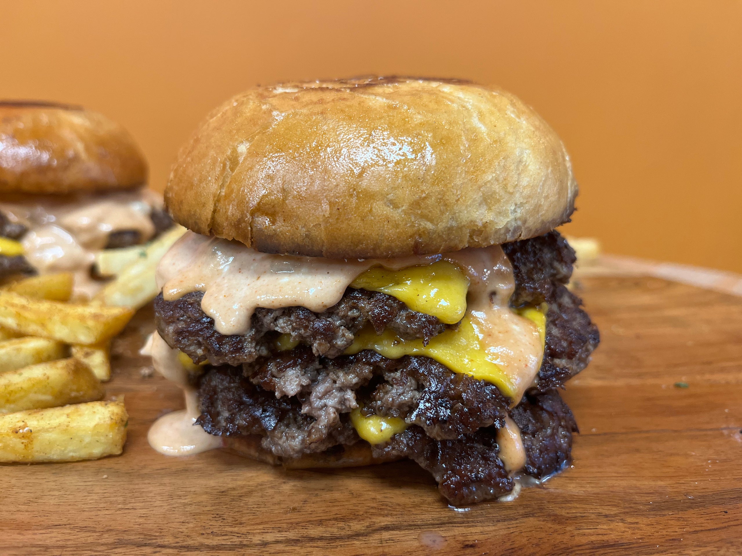 Smashed Burger Triple Beef | The Wood Fired Oven
