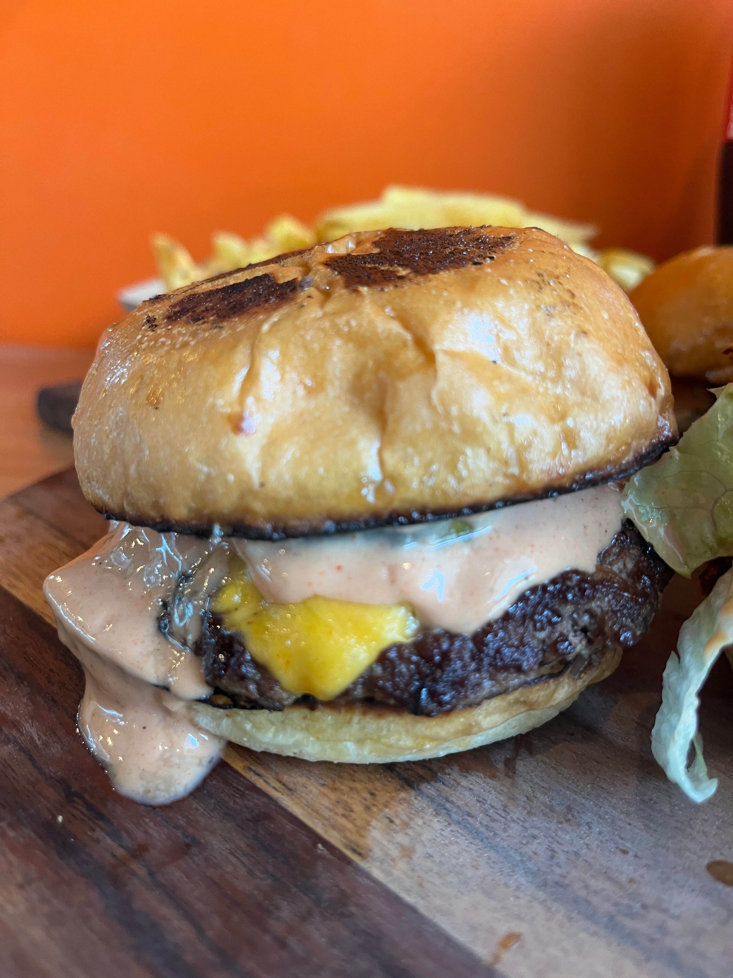 Single Beef Smash Burger | The Wood Fired Oven